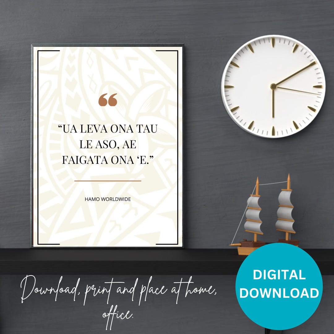 Samoan Proverbs Inspirational Cards Digital Download, Printable ...