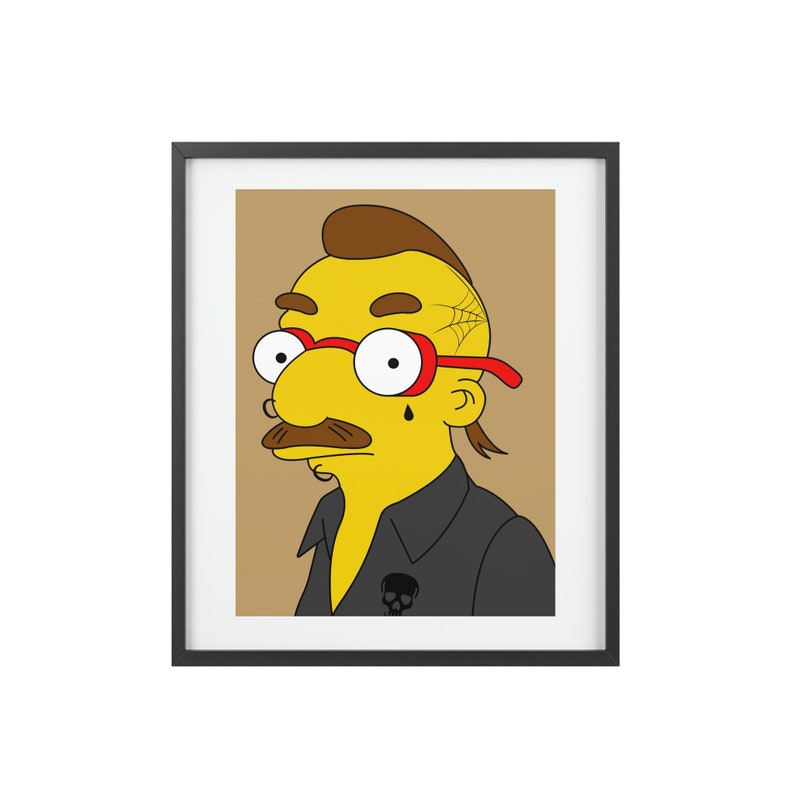Framed Tattoo Simpsons Character Poster Unique and Stylish Art for Your ...