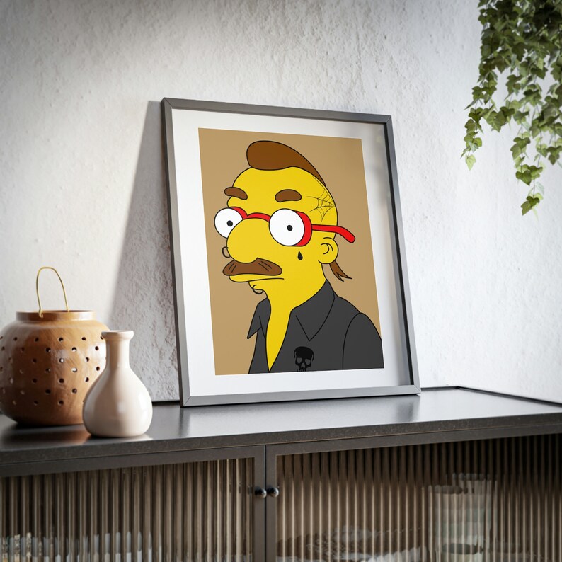 Framed Tattoo Simpsons Character Poster Unique and Stylish Art for Your ...