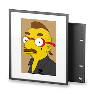 Framed Tattoo Simpsons Character Poster Unique and Stylish Art for Your ...