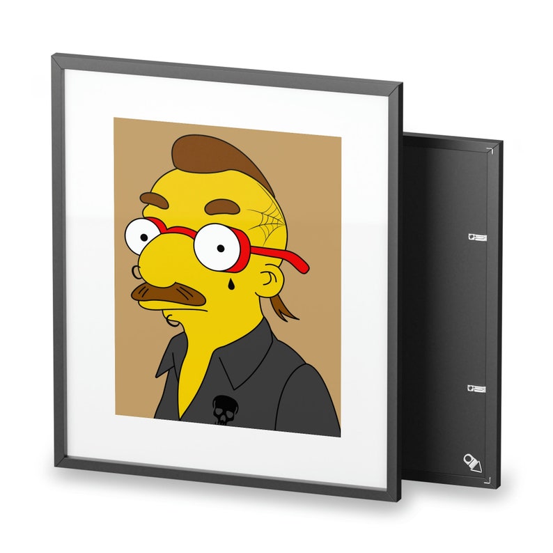 Framed Tattoo Simpsons Character Poster Unique and Stylish Art for Your ...