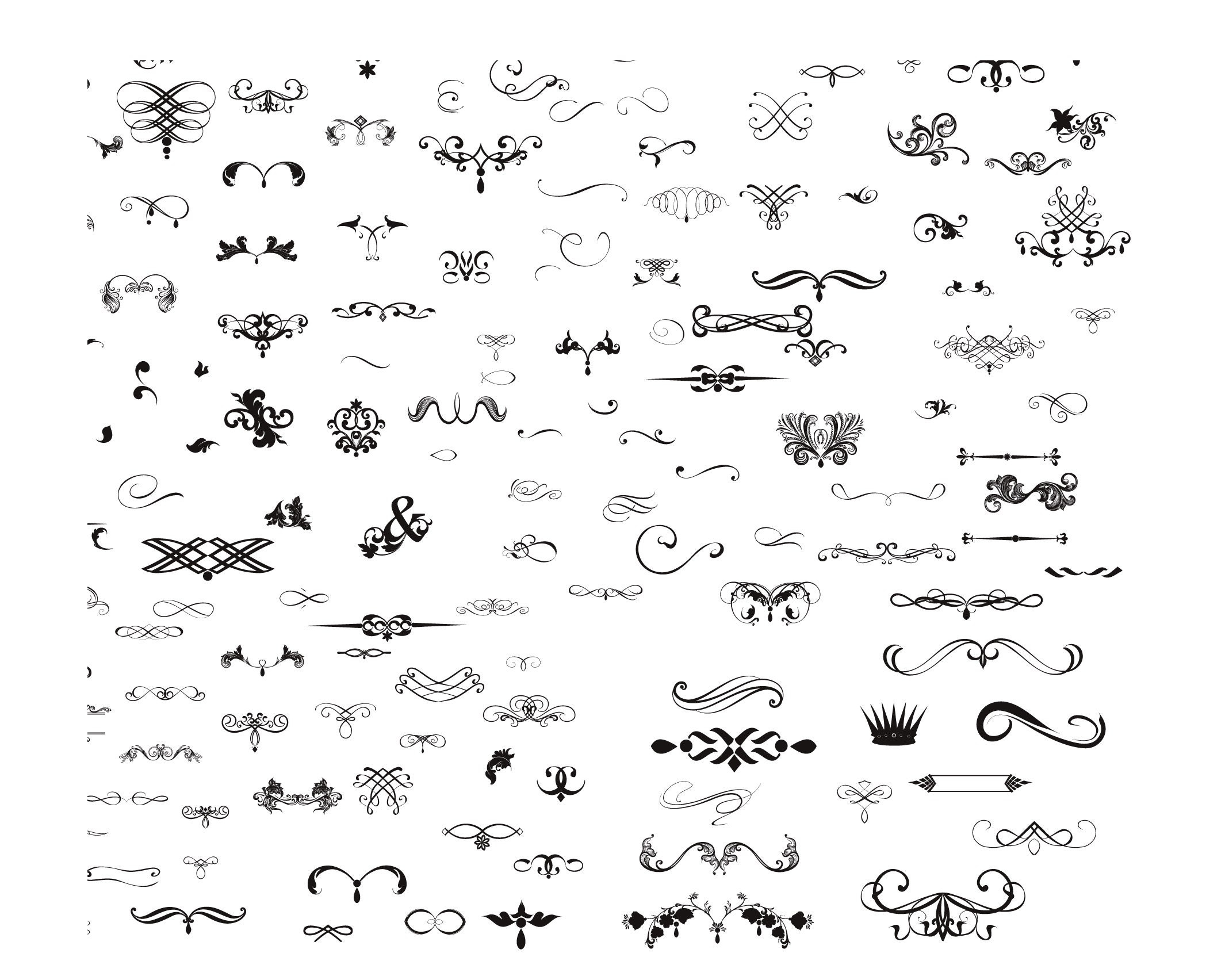 Decorative Lines, Decorative Lines SVG, Lines EPS, Lines SVG, Banner ...