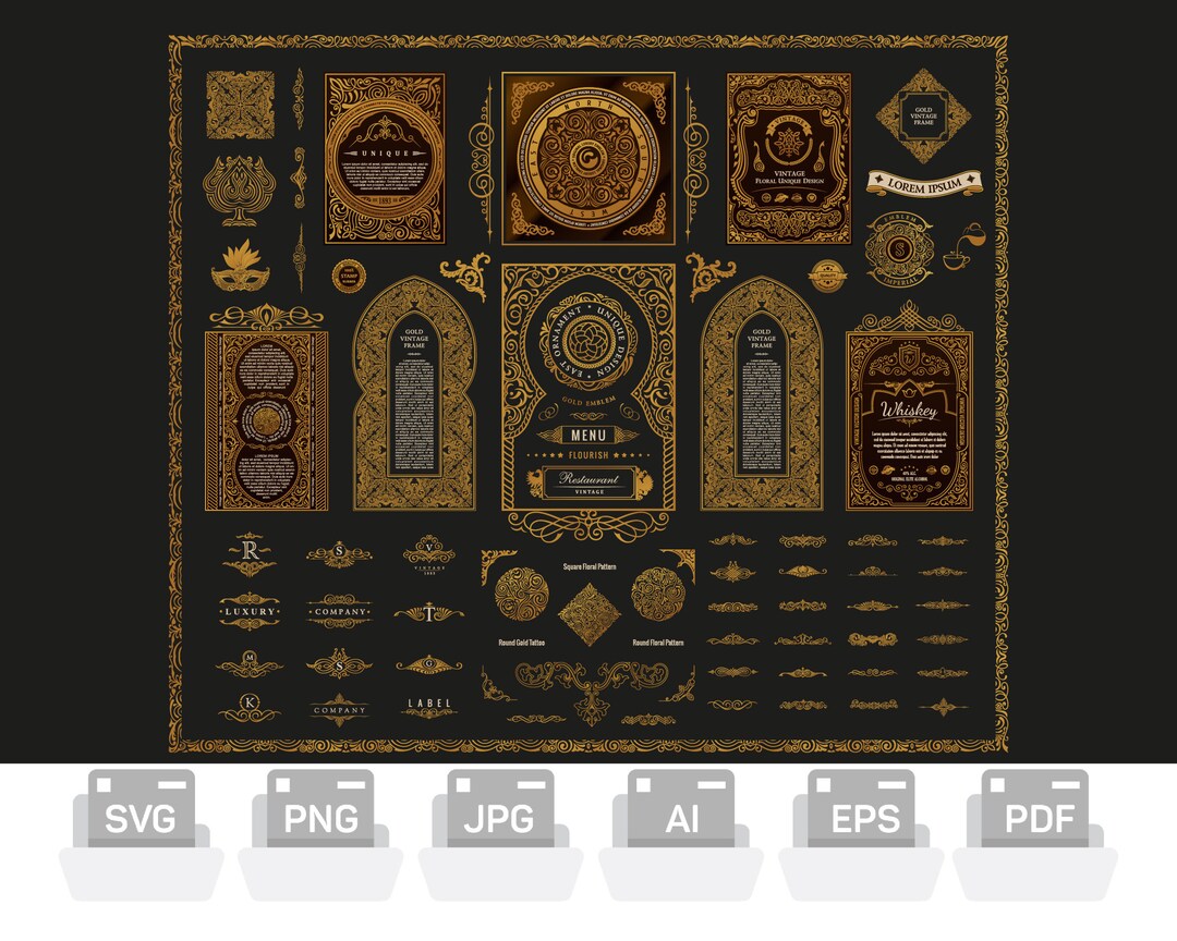 Decorative Lines SVG, Lines EPS, Banner Collection, Pattern, Line ...