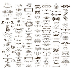 Decorative Lines SVG, Lines EPS, Banner Collection, Pattern, Line ...