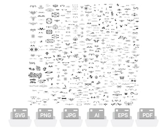 Hand Drawn Lines SVG Underline Divider Text an Element for - Etsy