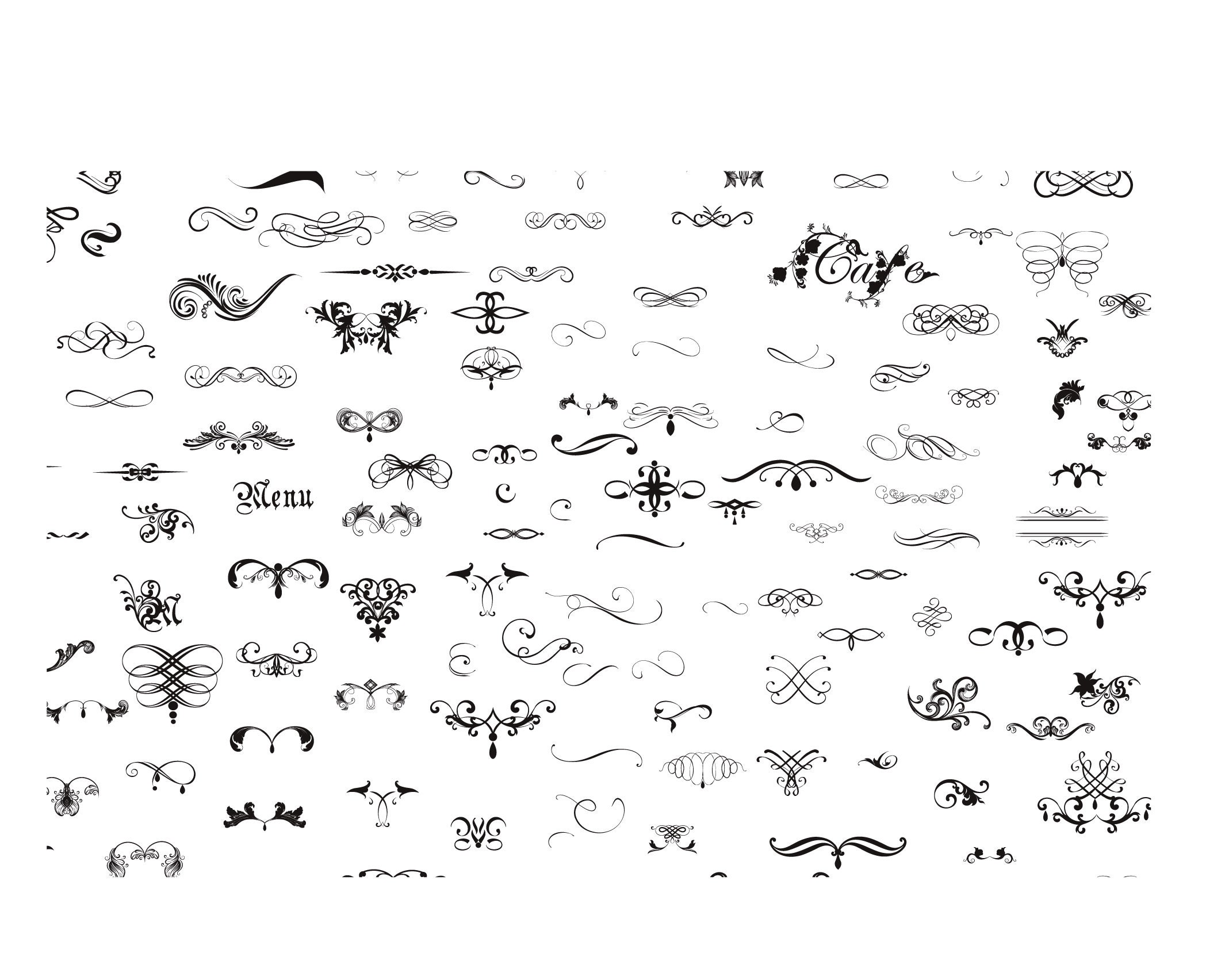 Decorative Lines, Decorative Lines SVG, Lines EPS, Lines SVG, Banner ...