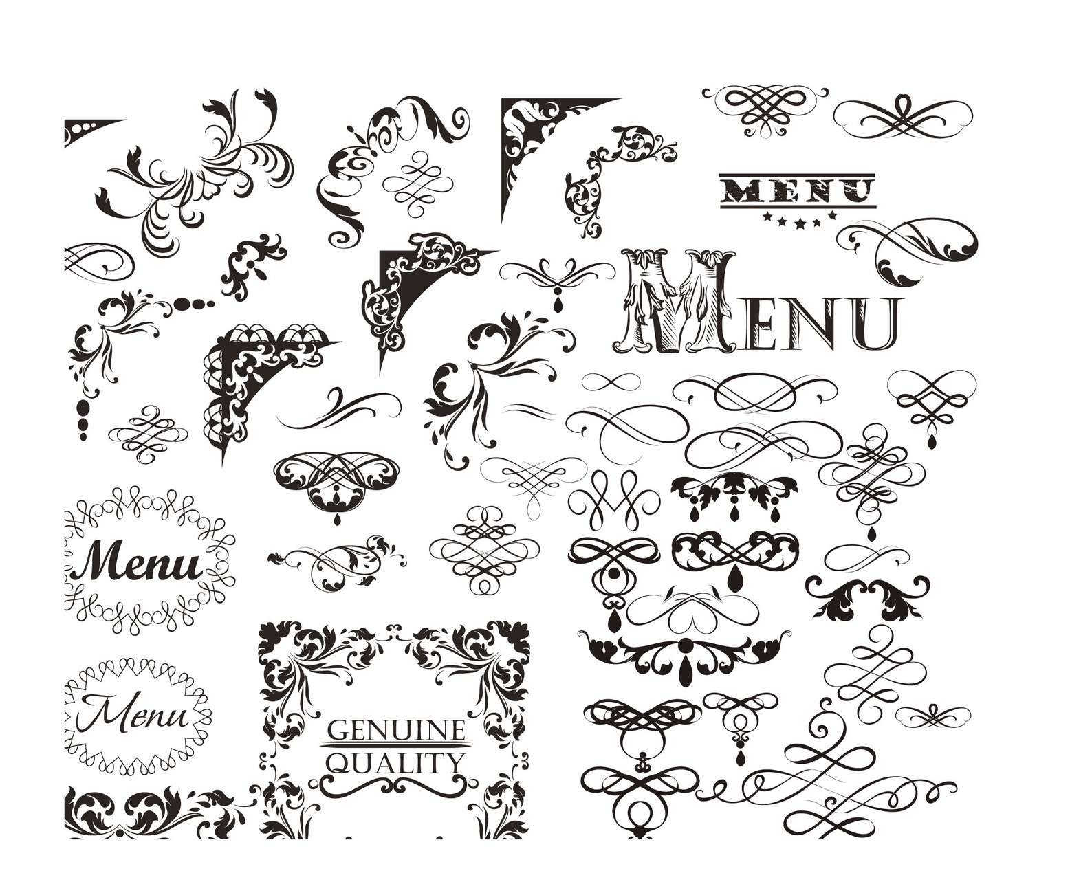 Decorative Lines, Decorative Lines SVG, Lines EPS, Lines SVG, Banner ...