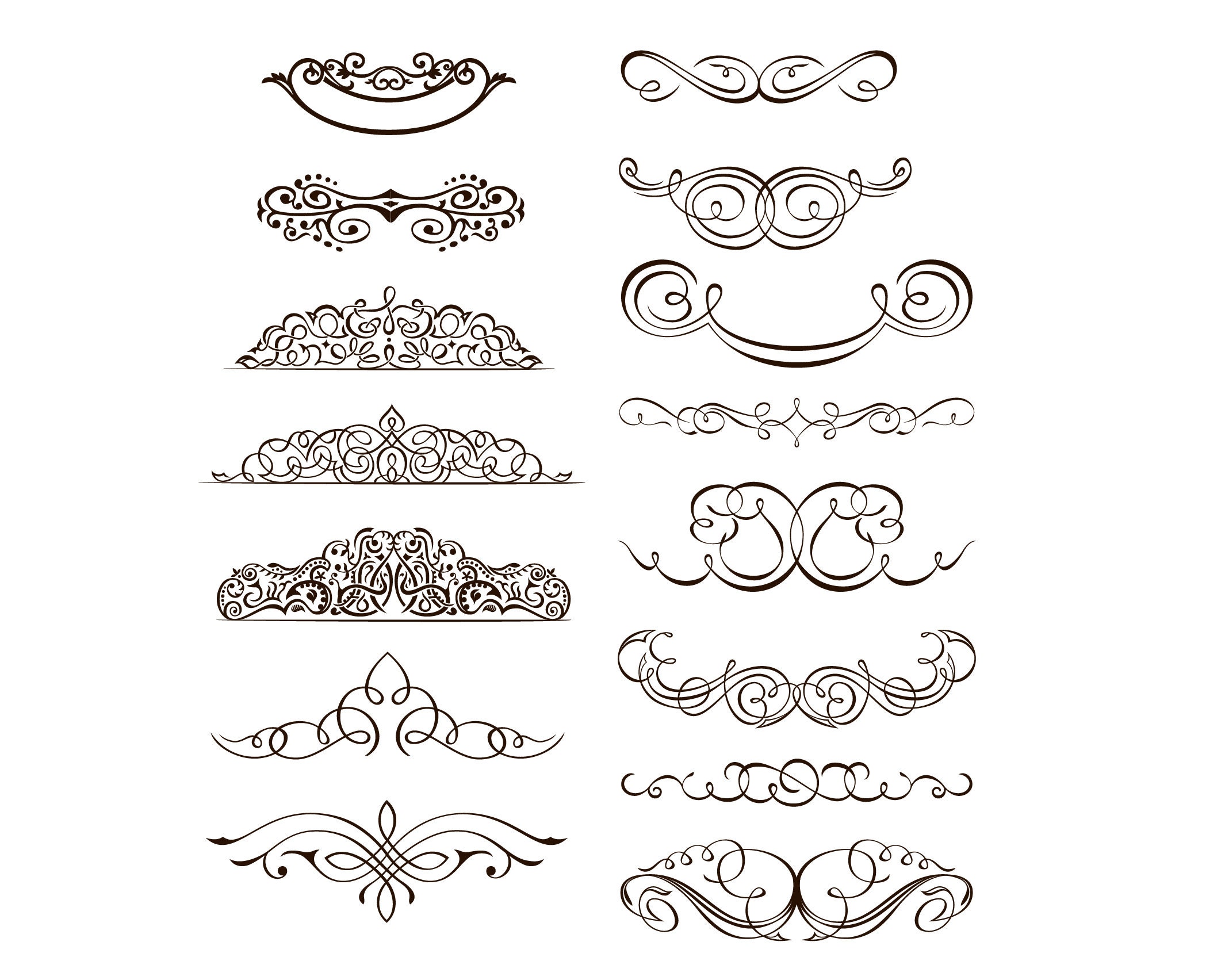 Decorative Lines SVG, Lines EPS, Banner Collection, Pattern, Line ...