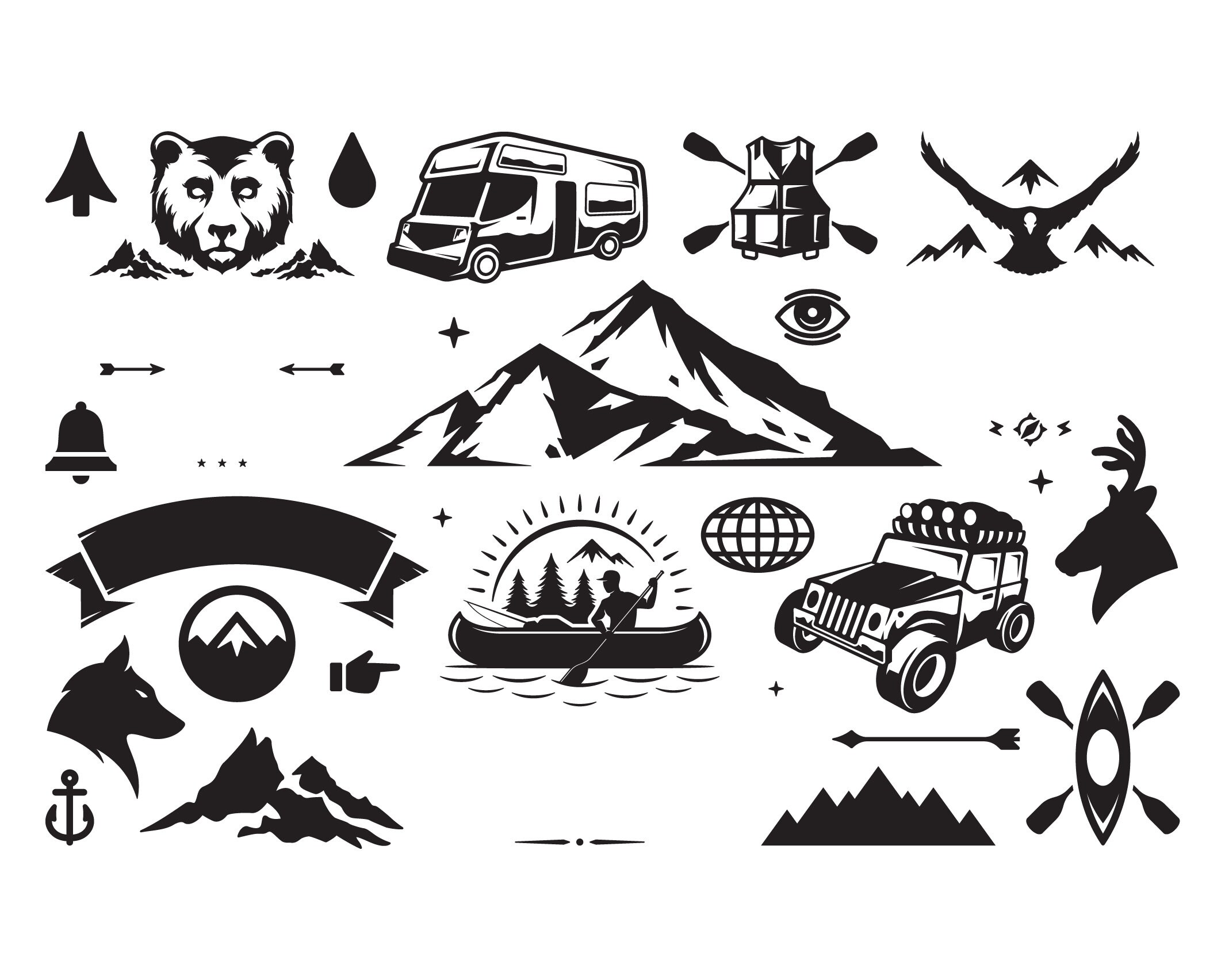 Camp SVG, Camper PNG, Nature, Hiking, Tenting SVG, Camp Fire, Travel ...