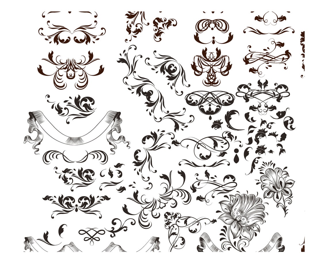 Decorative Lines, Decorative Lines SVG, Lines EPS, Lines SVG, Banner ...