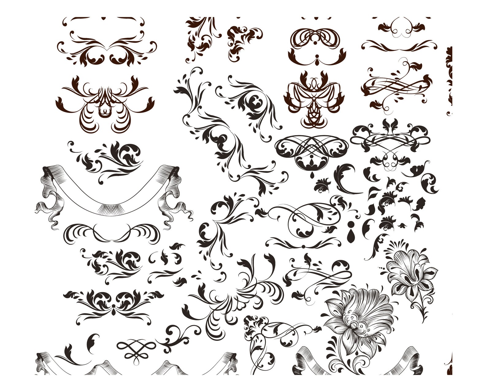 Decorative Lines, Decorative Lines SVG, Lines EPS, Lines SVG, Banner ...