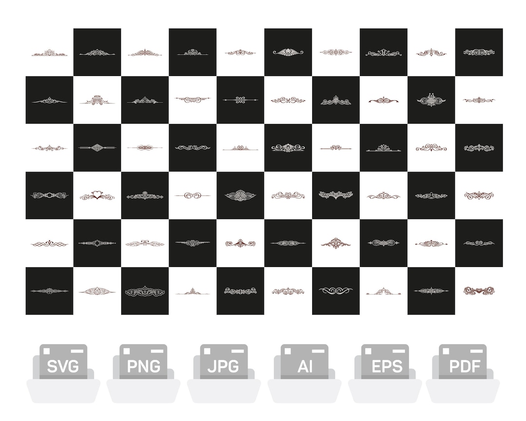 Decorative Lines, Decorative Lines SVG, Lines EPS, Lines SVG, Banner ...