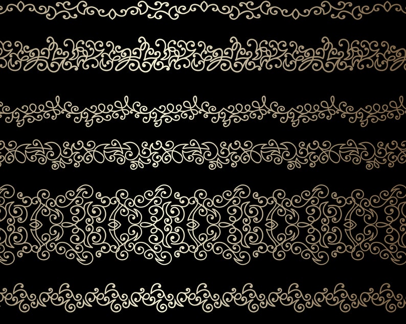 Decorative Lines SVG, Lines EPS, Banner Collection, Pattern, Line ...