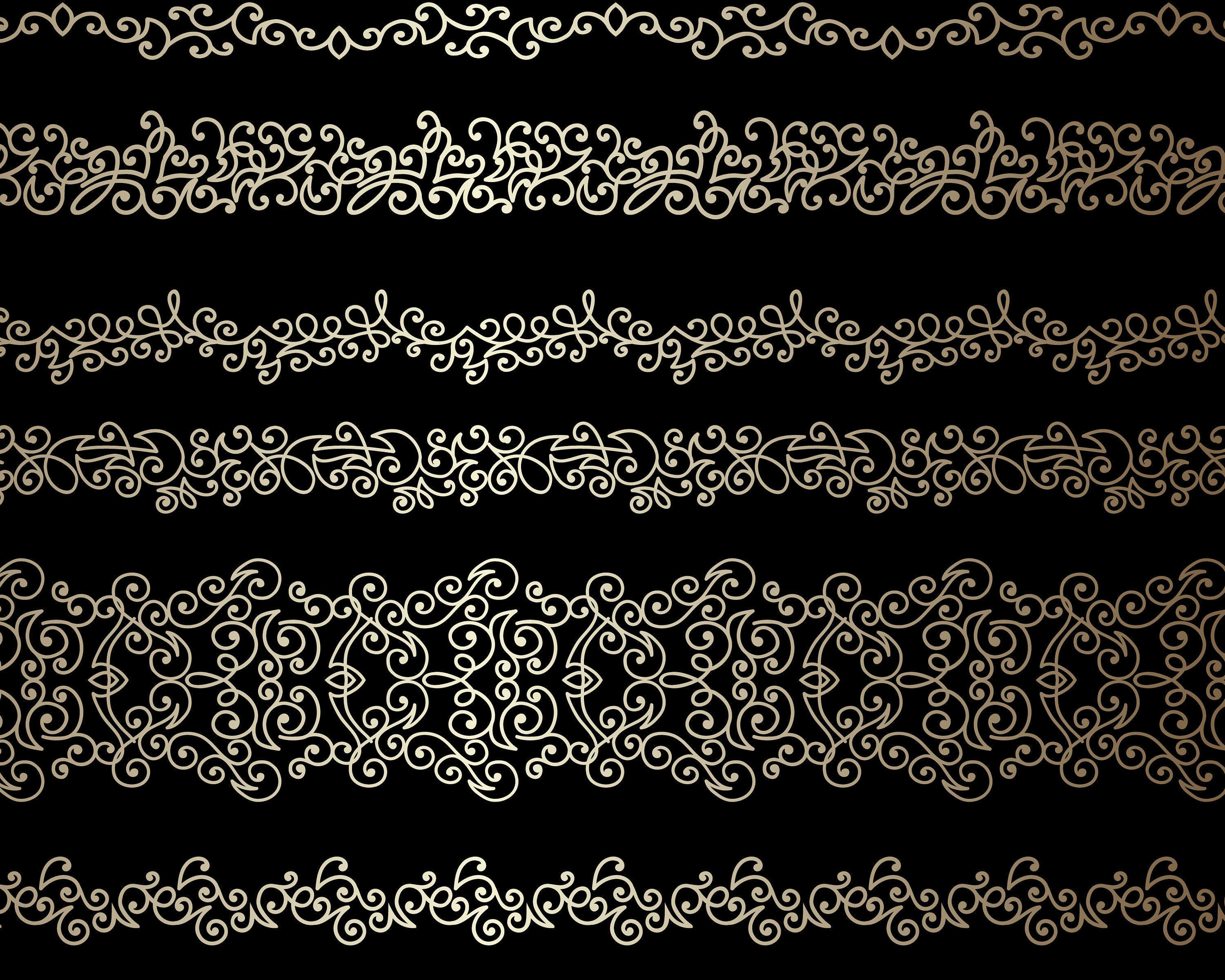 Decorative Lines SVG, Lines EPS, Banner Collection, Pattern, Line ...