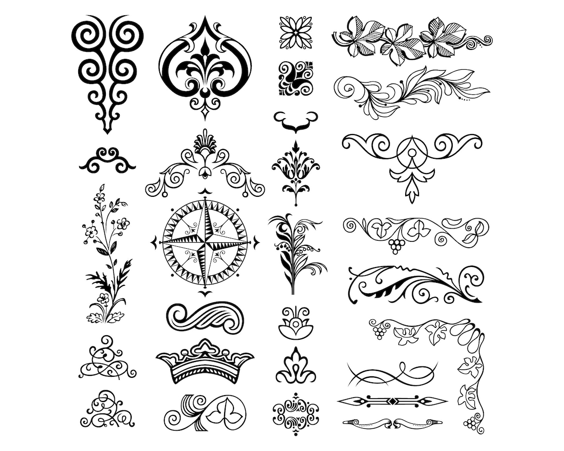 Decorative Lines, Decorative Lines SVG, Lines EPS, Lines SVG, Banner ...