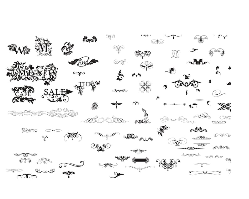 Decorative Lines, Decorative Lines SVG, Lines EPS, Lines SVG, Banner ...