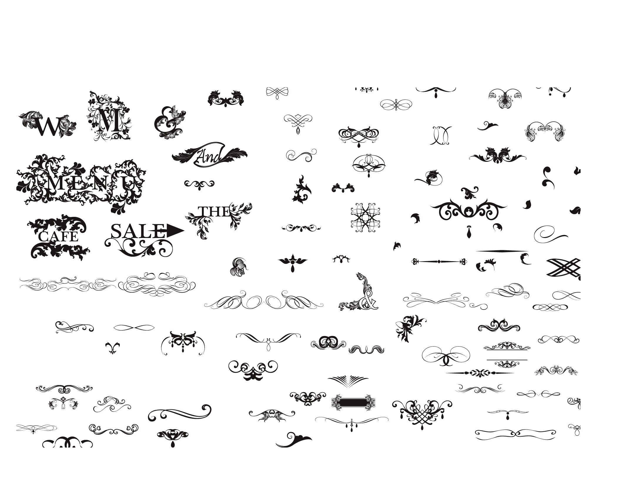 Decorative Lines, Decorative Lines SVG, Lines EPS, Lines SVG, Banner ...