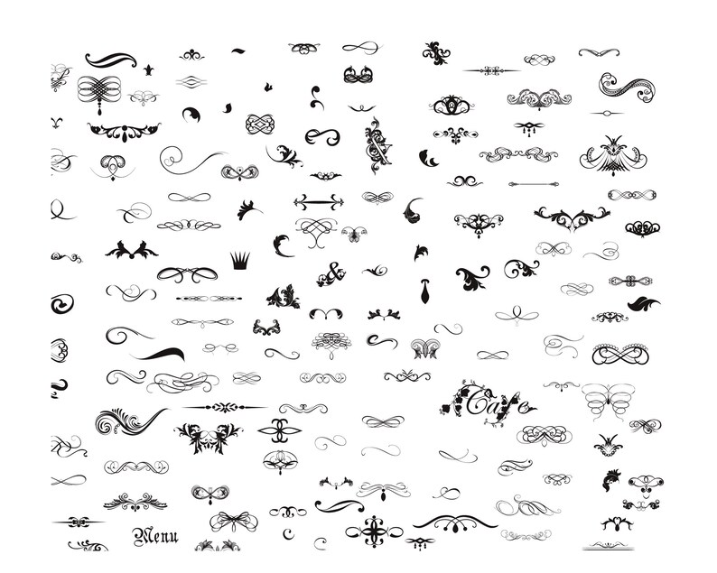 Decorative Lines, Decorative Lines SVG, Lines EPS, Lines SVG, Banner ...