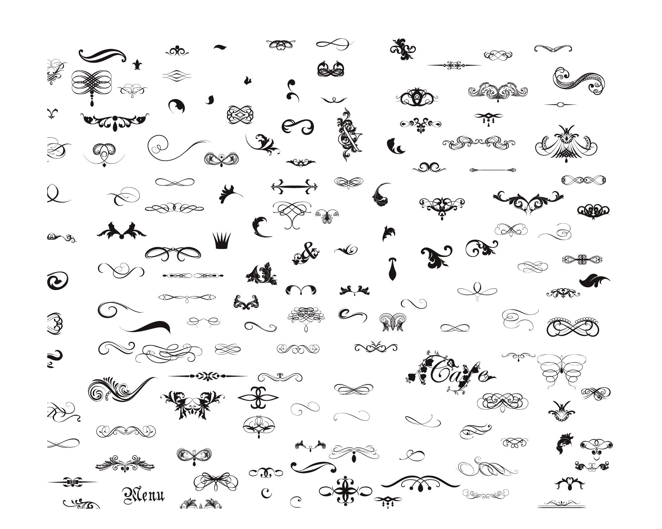 Decorative Lines, Decorative Lines SVG, Lines EPS, Lines SVG, Banner ...