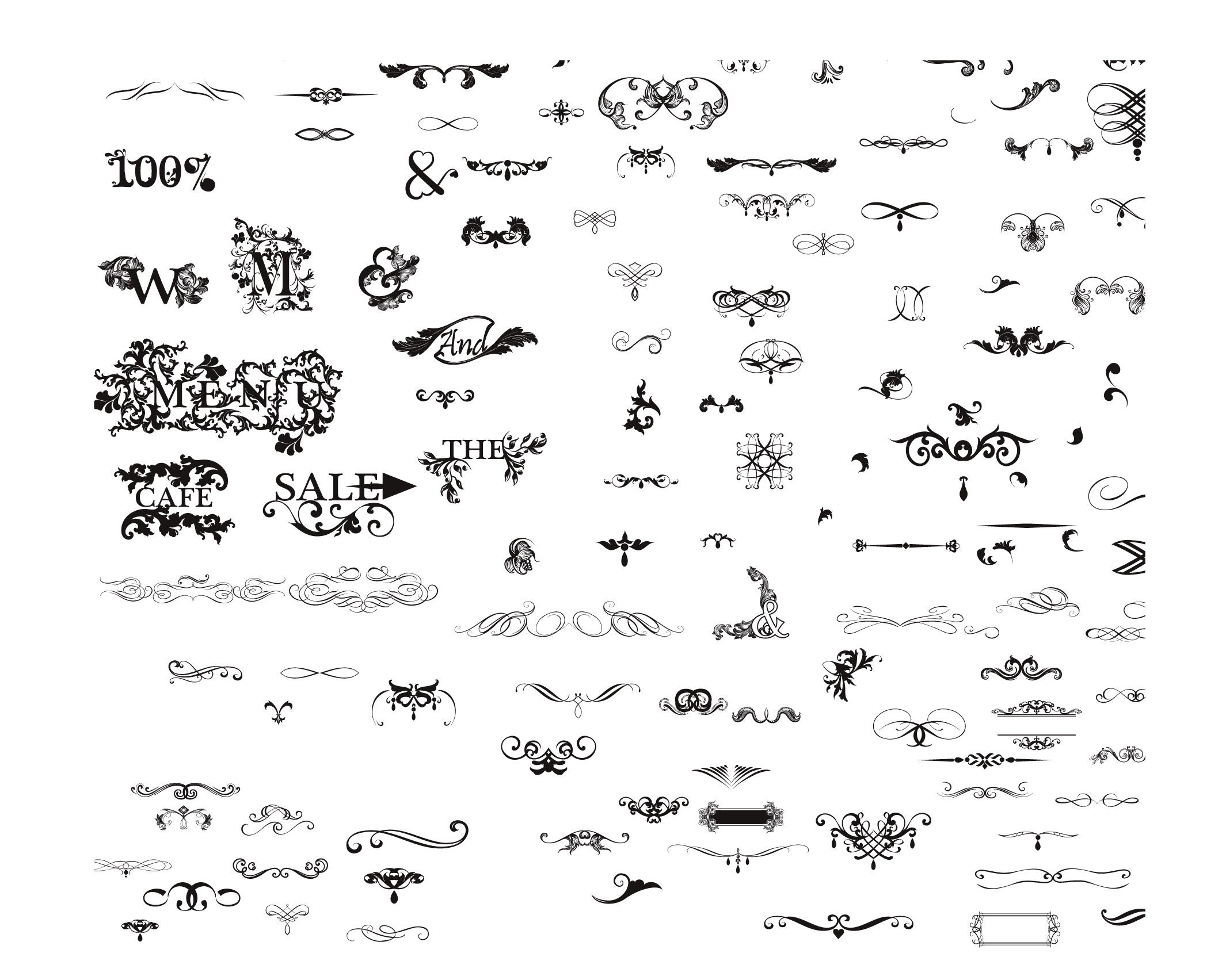 Decorative Lines, Decorative Lines SVG, Lines EPS, Lines SVG, Banner ...