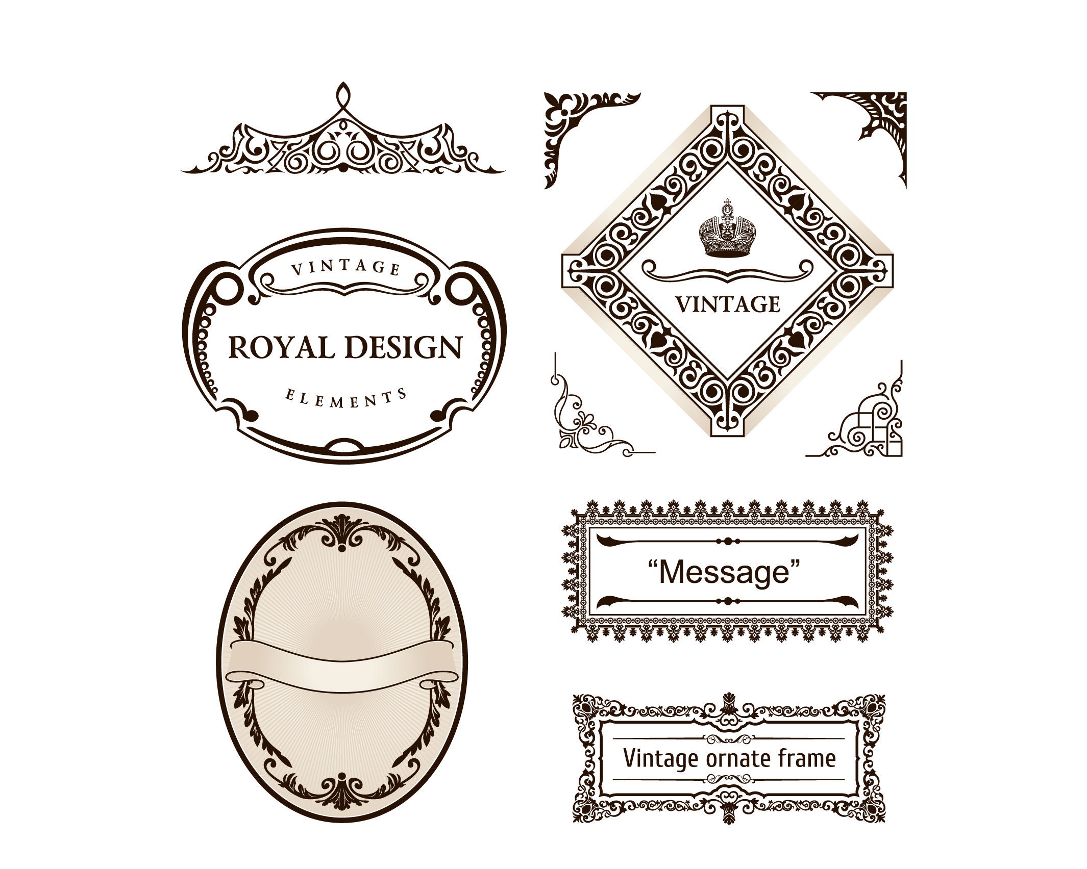 Decorative Lines SVG, Lines EPS, Banner Collection, Pattern, Line ...