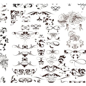 Decorative Lines, Decorative Lines SVG, Lines EPS, Lines SVG, Banner ...