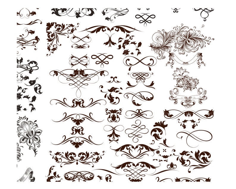 Decorative Lines, Decorative Lines SVG, Lines EPS, Lines SVG, Banner ...