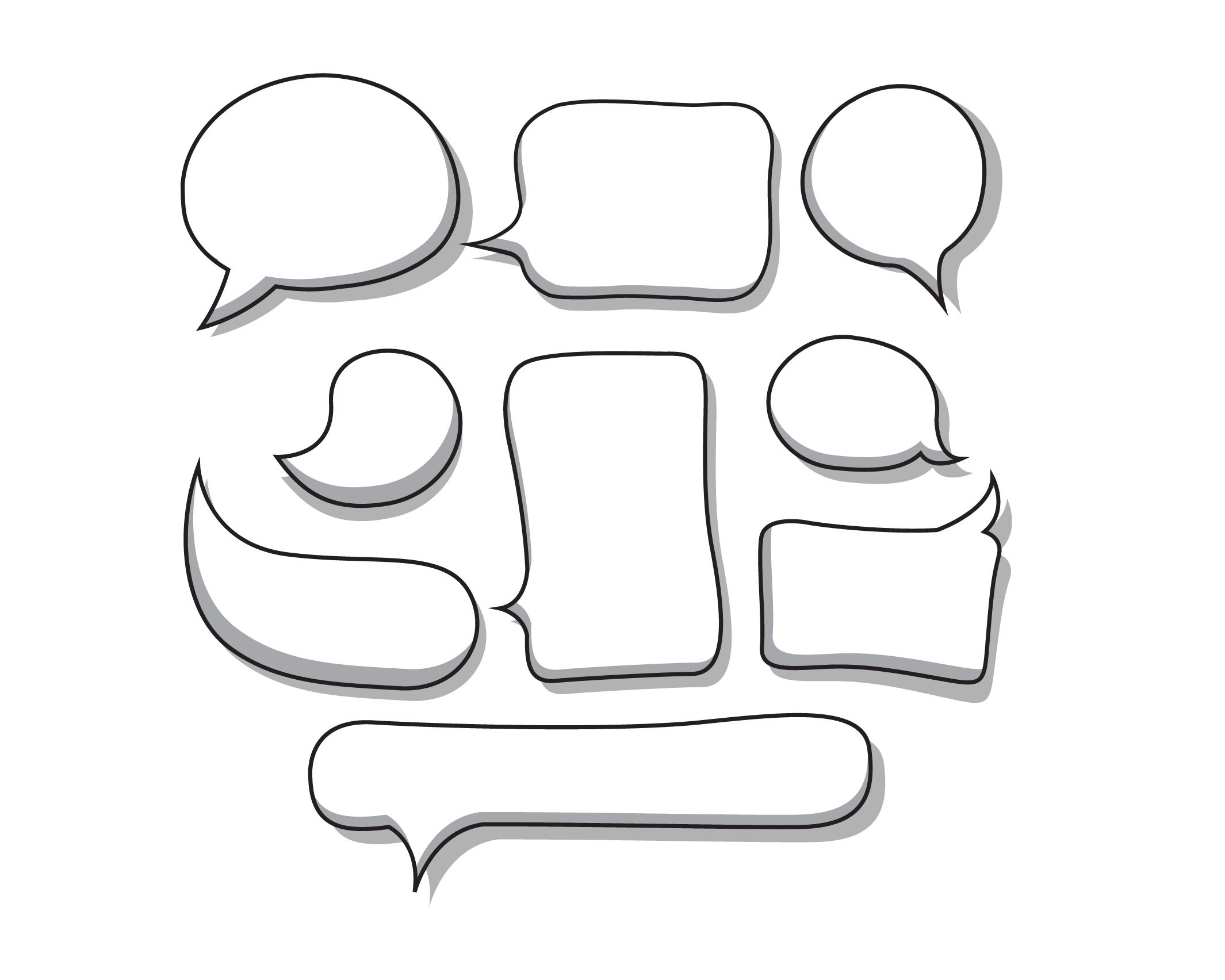 Bubbles Speech, Comic Bubbles, Doodle Speech Bubbles, Bubbles Speech ...