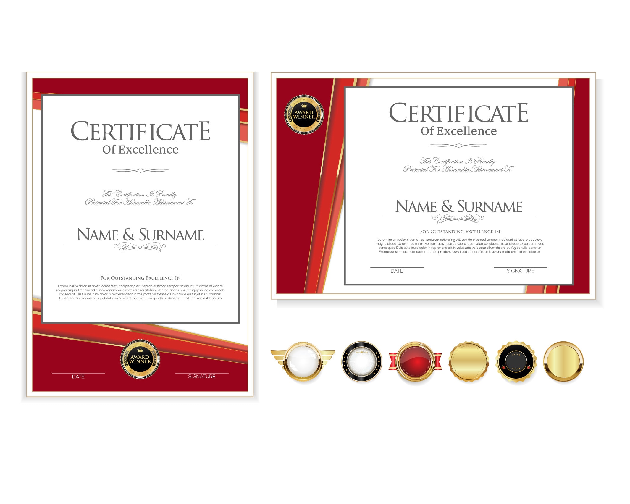 Certificate, Cert, Certificate of Completion, Certificate Template, Cert Template, Digital Print ...