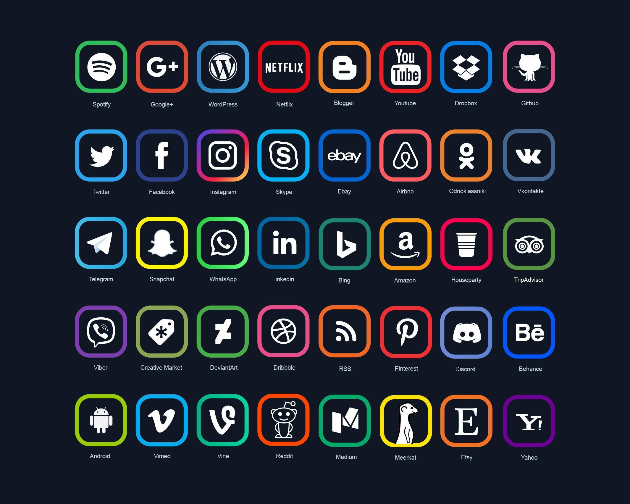 Social Media SVG, Social Media Icons , Social Media Icons Vector ...