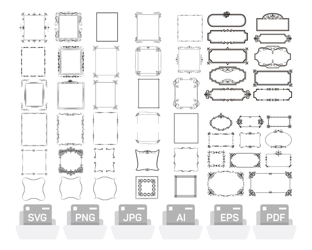 Decorative Lines SVG, Lines EPS, Banner Collection, Pattern, Line ...