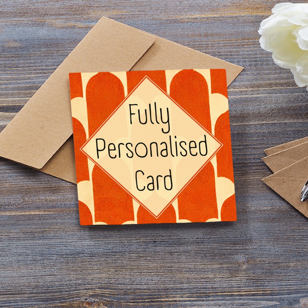 Personalised Card - Use Your Own Message and Image- Sustainably Sourced ...