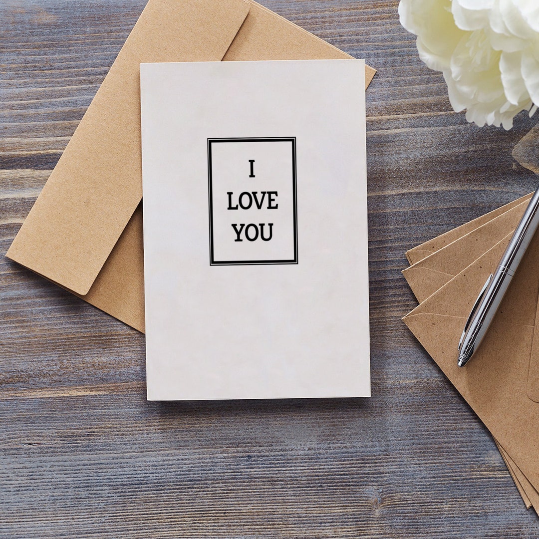 I Love You - Sustainably Sourced and Printed Greeting Card - Etsy