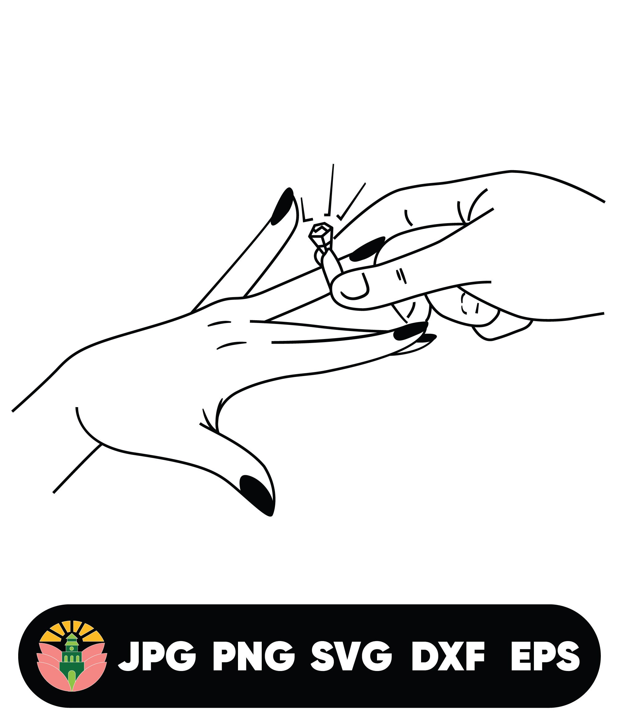 Exchange Rings Svg, Marriage Svg, Ring Svg, Wedding Ring Finger Svg ...