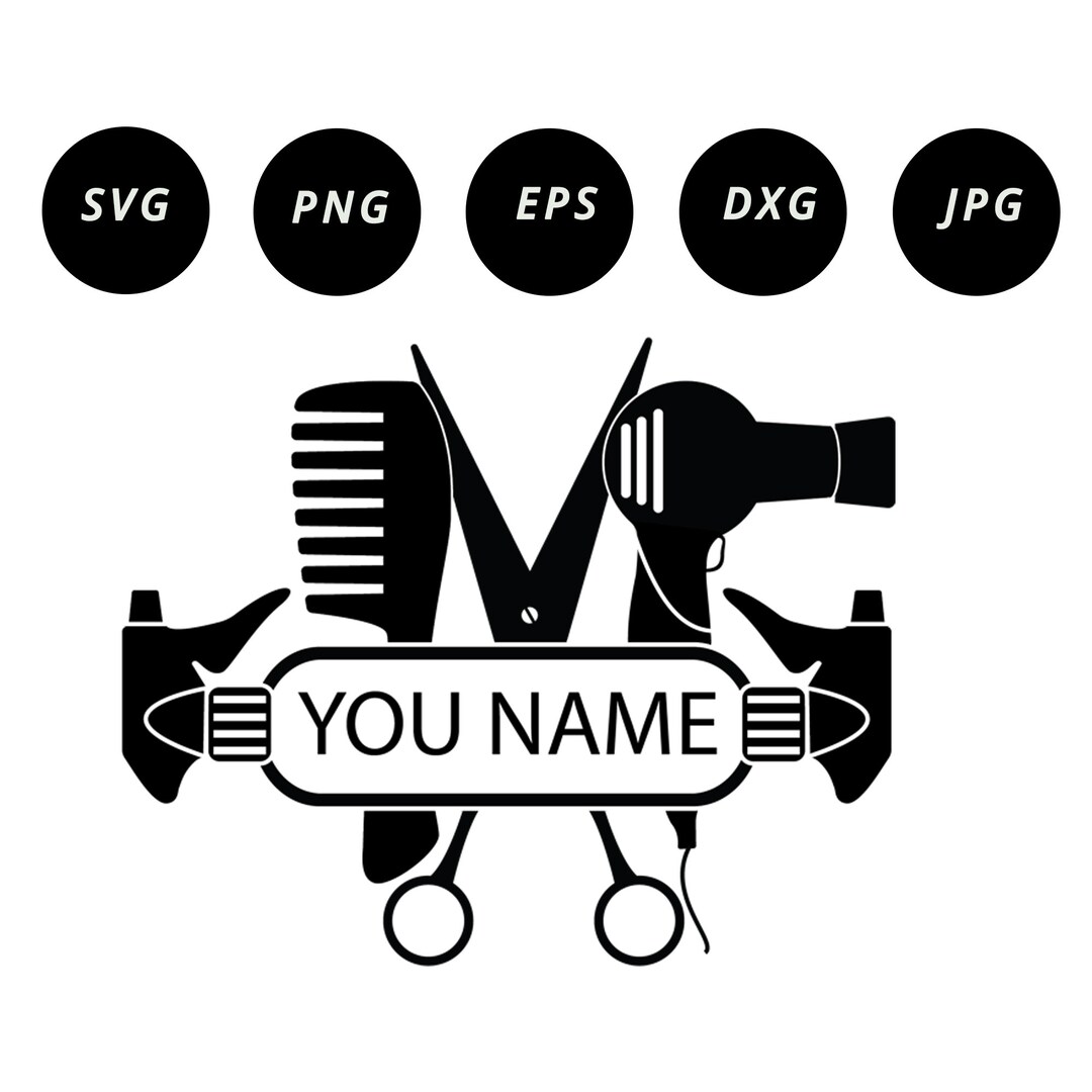 Hair Stylist Monogram SVG - Etsy