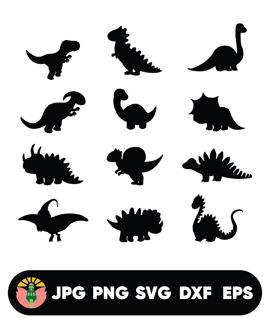 Cute Dinosaur Svg, Dinosaur Clipart, Dinosaur Silhouette Svg, Kids ...
