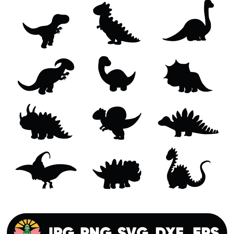 Dinosaur Outline Svg - Etsy
