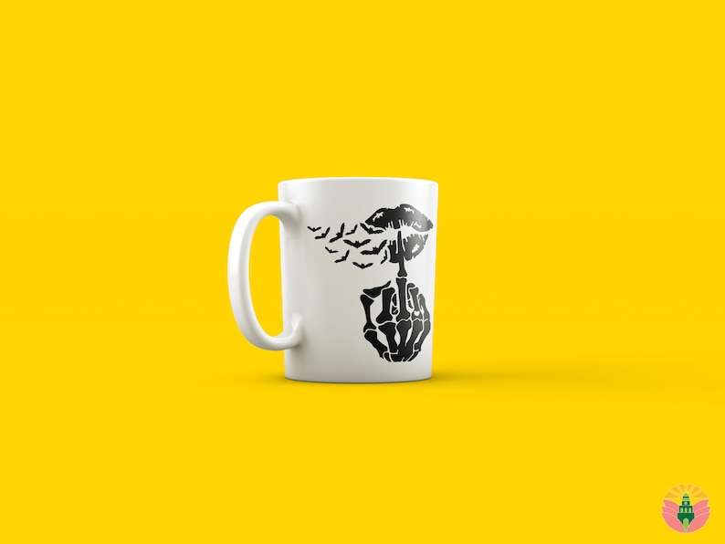 Middle Finger Skeleton SVG: Bats & Lips Graphic (digital Download) - Etsy