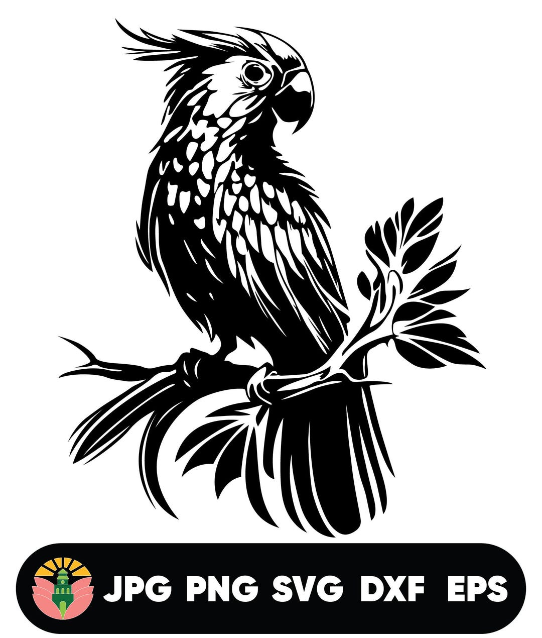 Parrot Portrait SVG Bundle: Bird Clipart, Silhouette Cut File - Etsy
