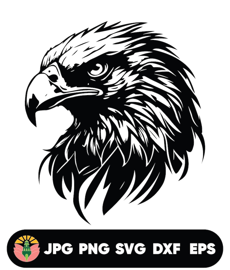 Bald Eagle Head Silhouette: SVG, PNG, DXF (digital Files) - Etsy