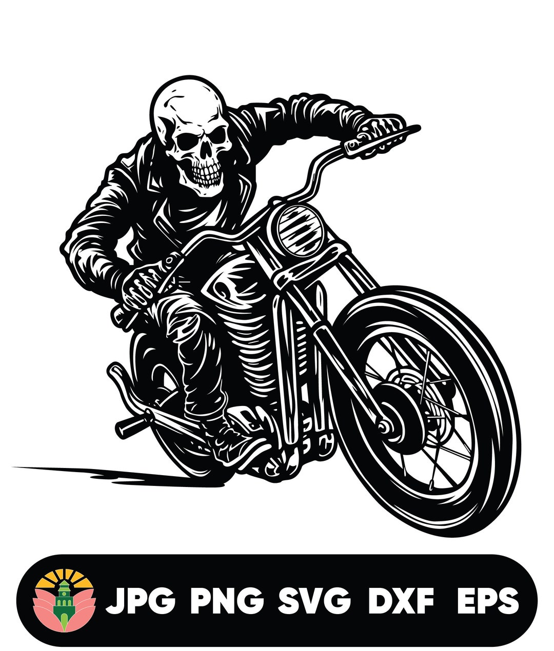 Skeleton Biker Svg, Skeleton Svg, Biker Svg, Biker Clipart, Motorcycle ...