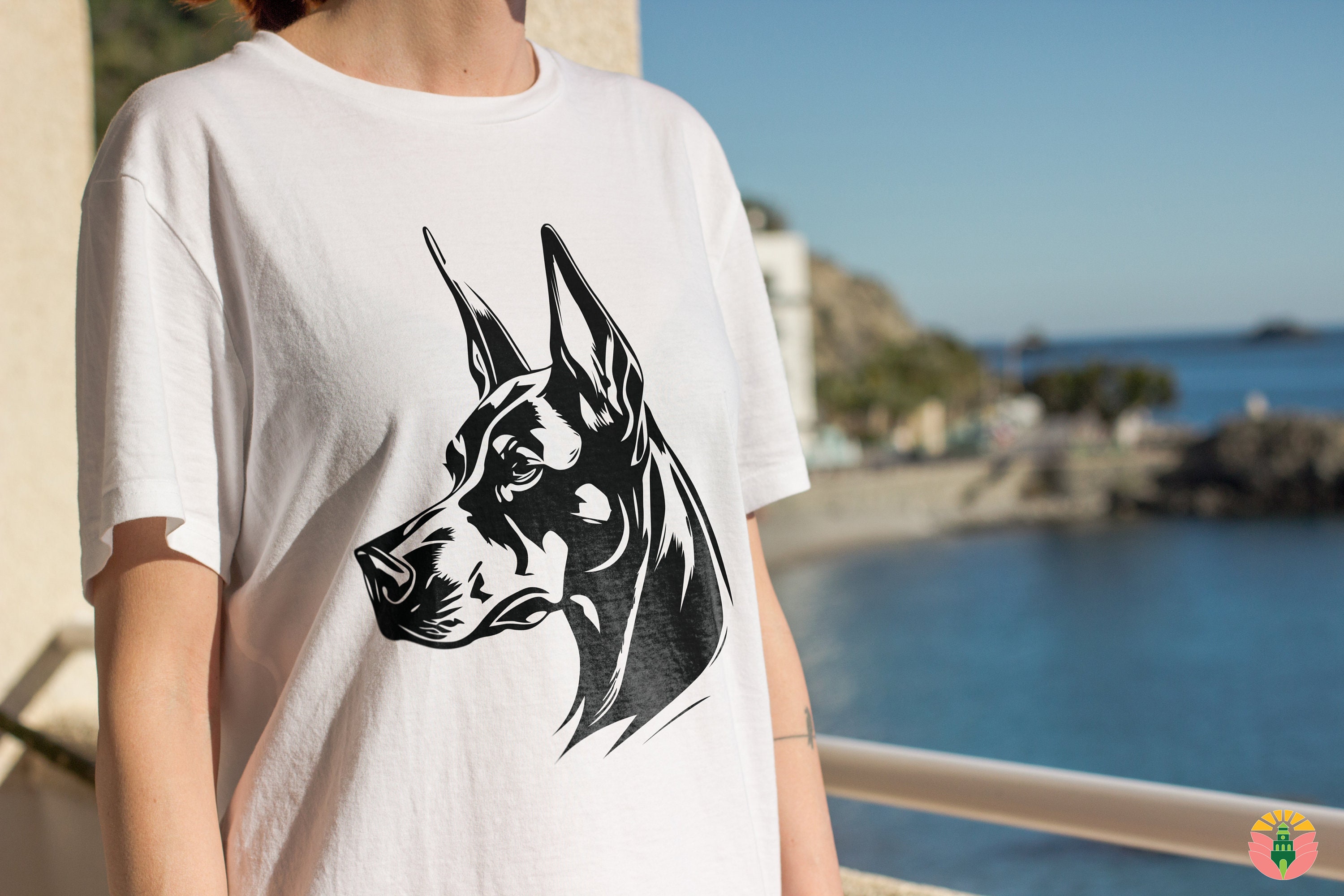 Doberman Pinscher Head Portrait Vector (SVG, PNG, Dxf, Eps) - Etsy