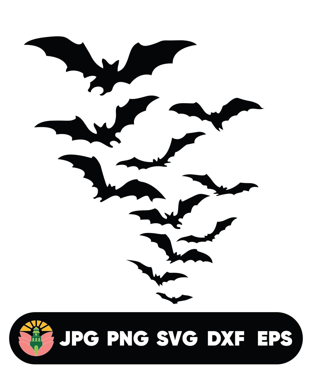 Halloween Bats SVG, Spooky Bats SVG, Bats Bundle SVG, Halloween Design ...