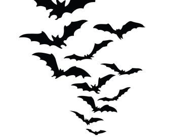 Halloween Bats SVG, Spooky Bats SVG, Bats Bundle SVG, Halloween Design ...