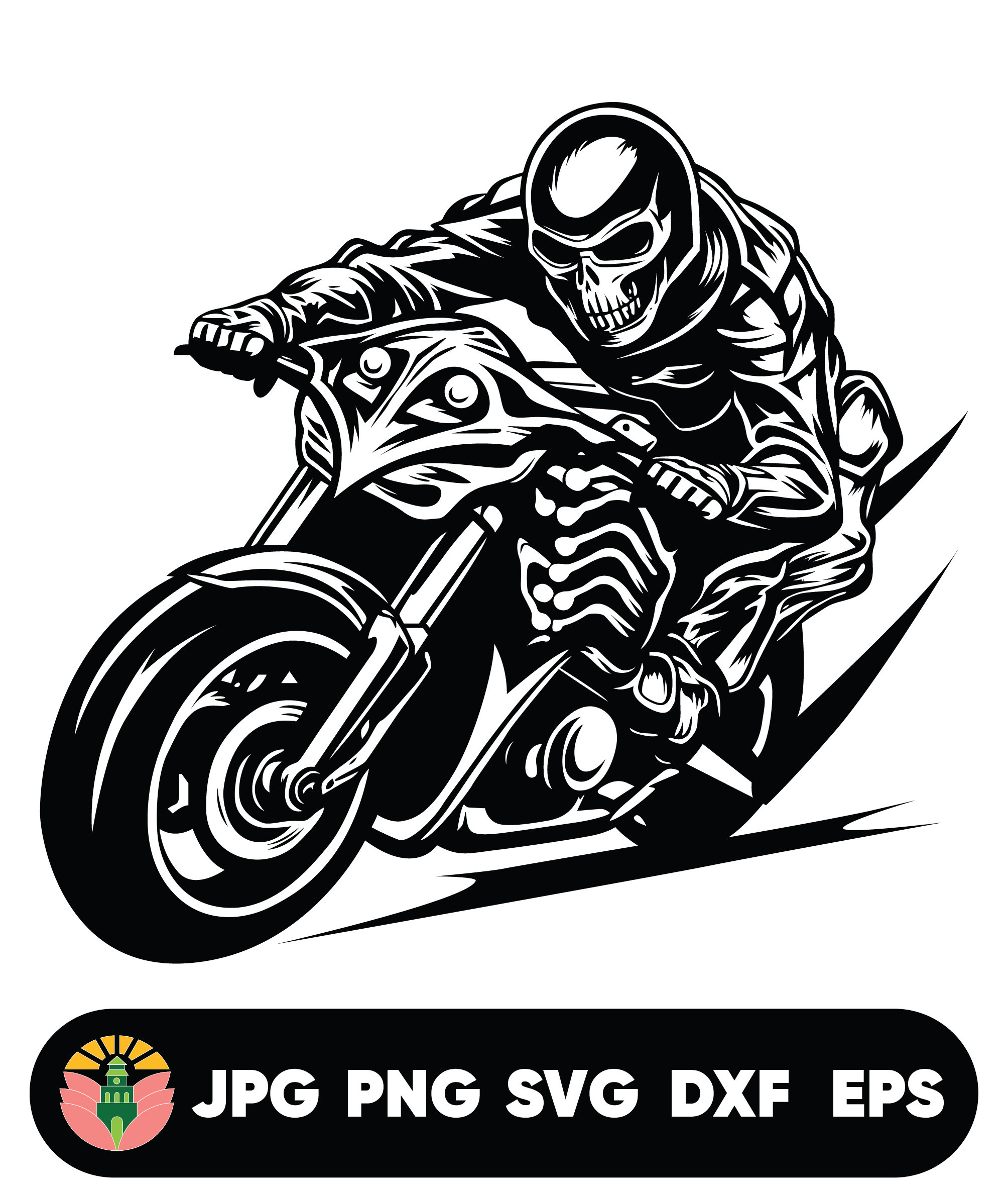 Skeleton Biker Svg, Skeleton Svg, Biker Svg, Biker Clipart, Motorcycle ...