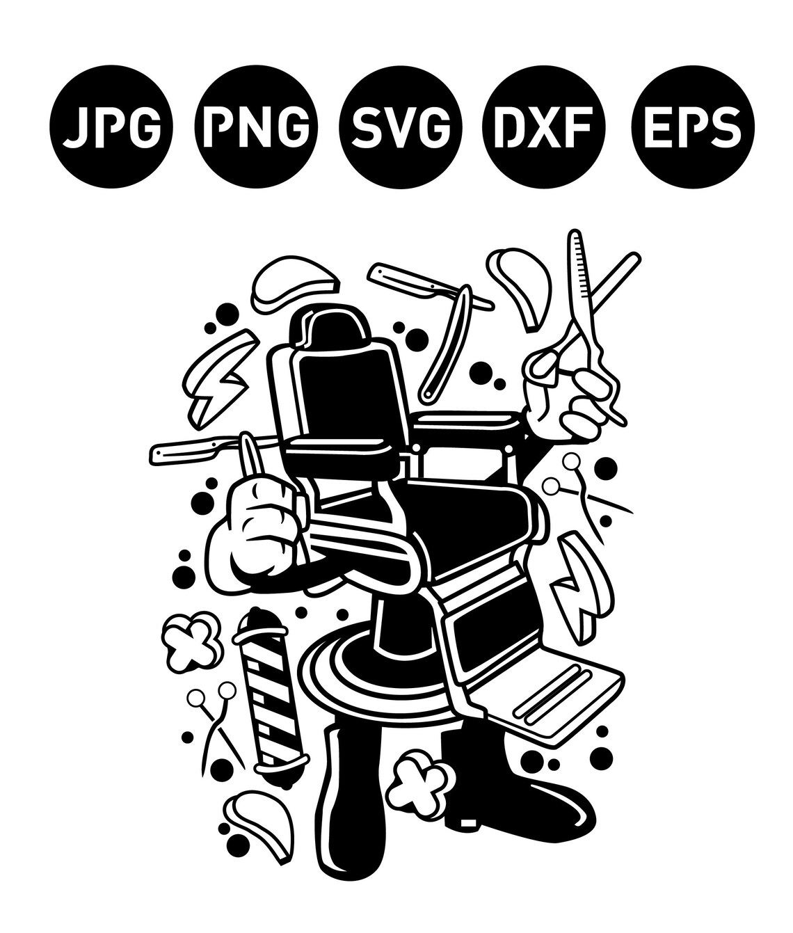 Barbershop Svg Barber Tools Svg Hairstylist Svg Barber - Etsy