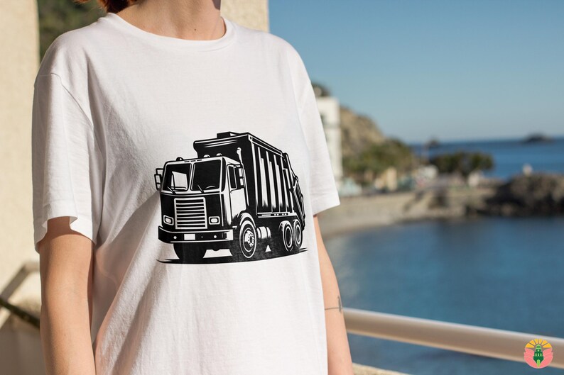 2 Garbage Truck Svg & PNG Files, Garbage Truck Svg, Waste Collector Svg ...