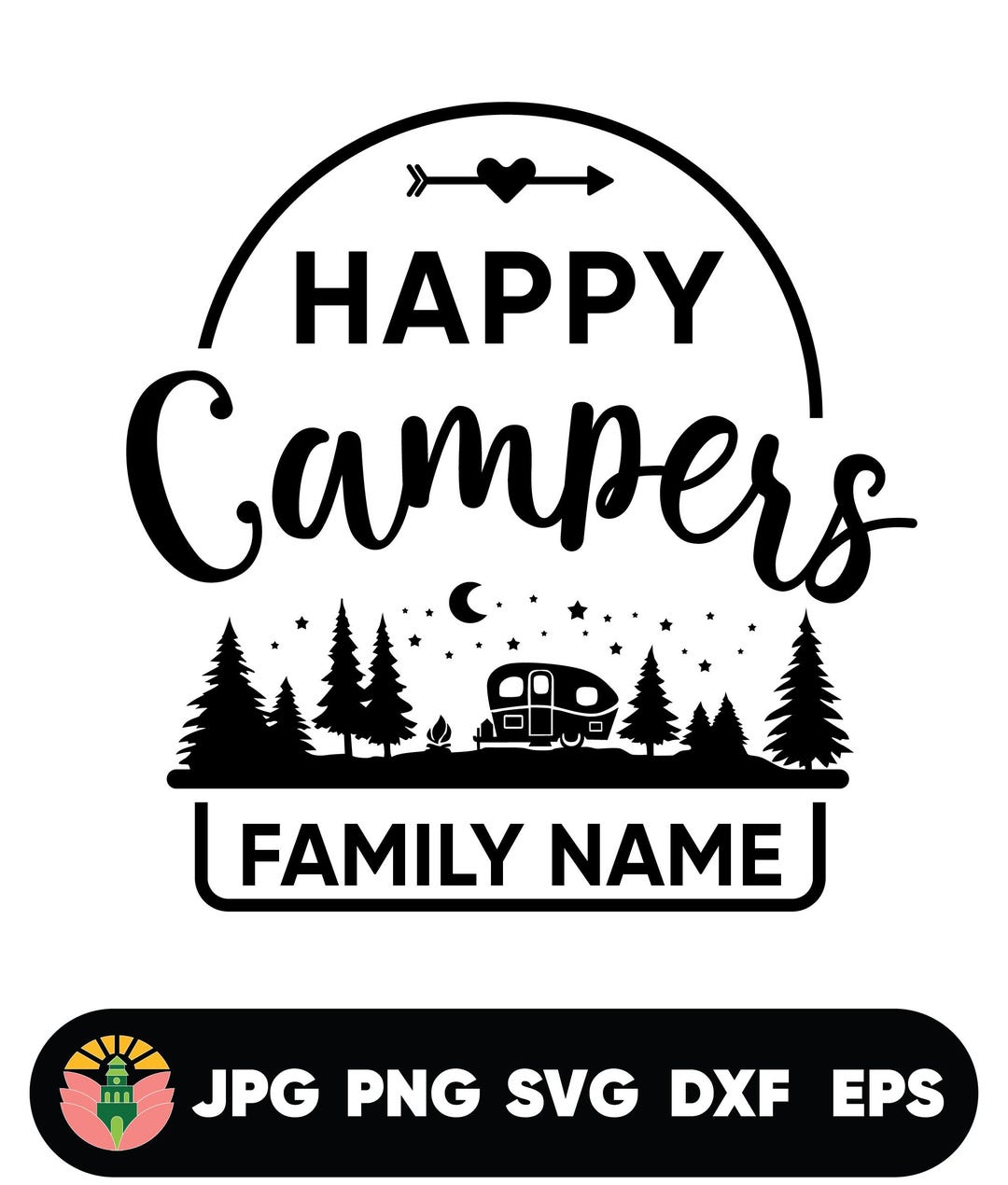 Happy Campers SVG, Camping Svg, Outdoor Svg, Adventure Svg, Camp Flag ...