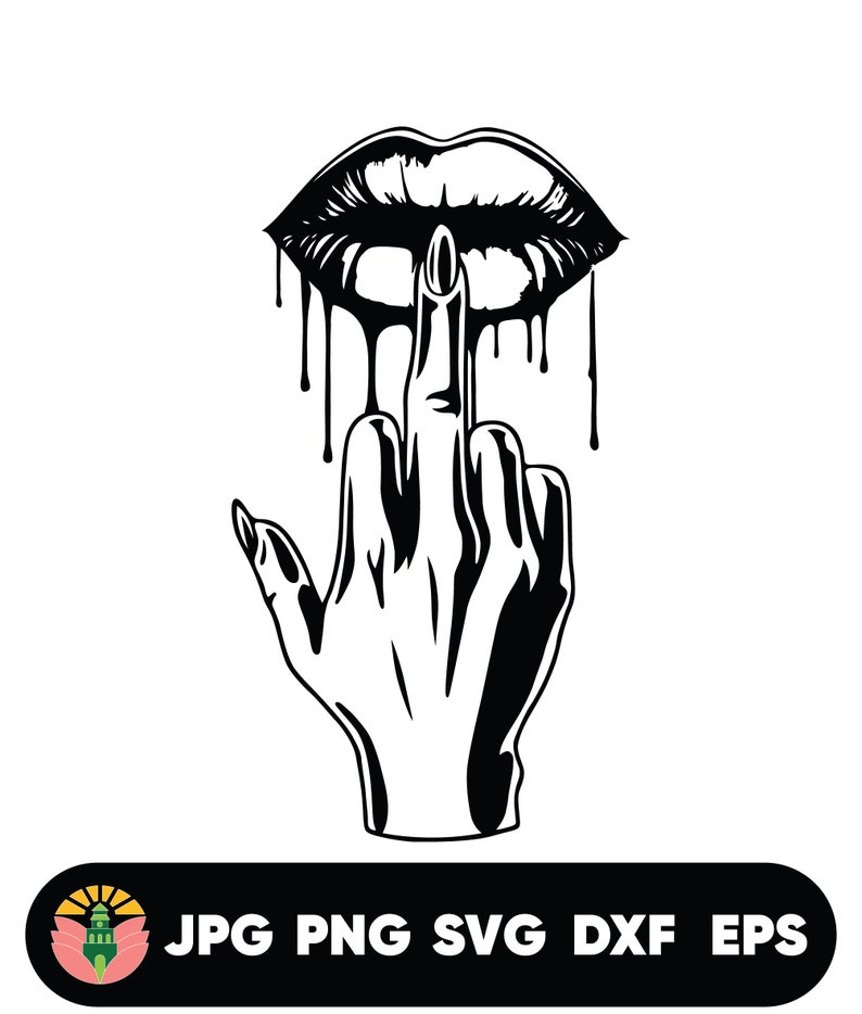 Middle Finger Svg, Female Middle Finger Svg, Finger Svg, Rude Finger ...