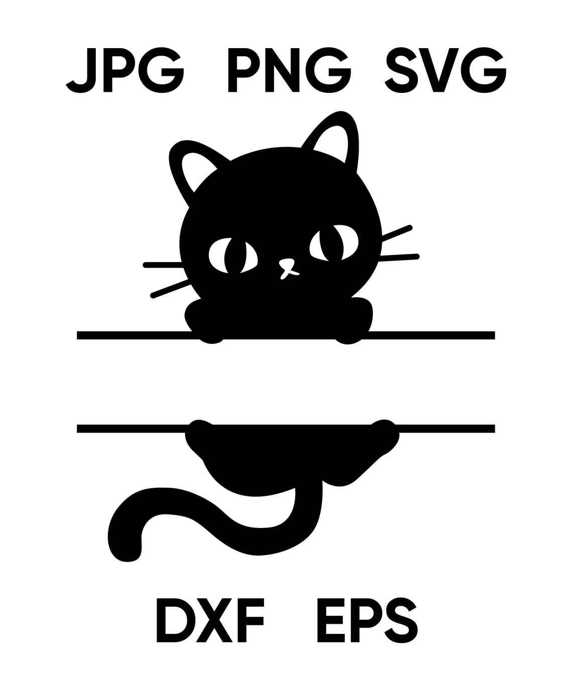 Black Cat SVG, Stencil Cut File (digital Download) - Etsy